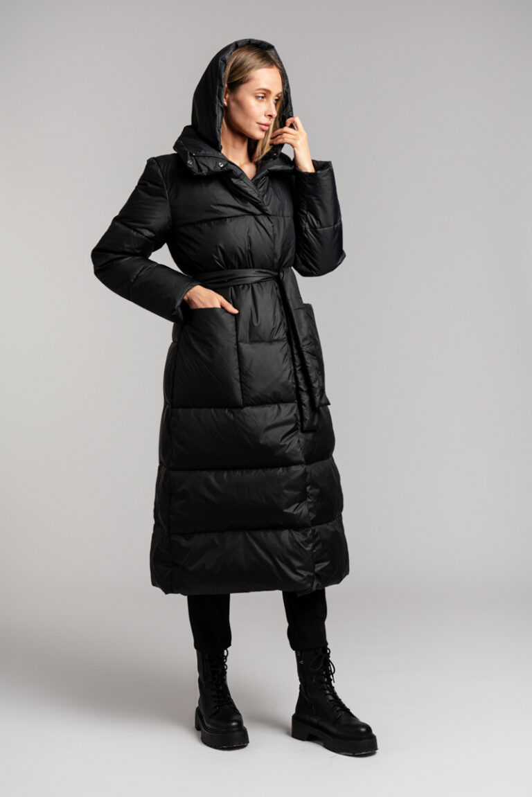 Пуховик: В080-12-61 (Черный Black 19-4007) - DreamWhite